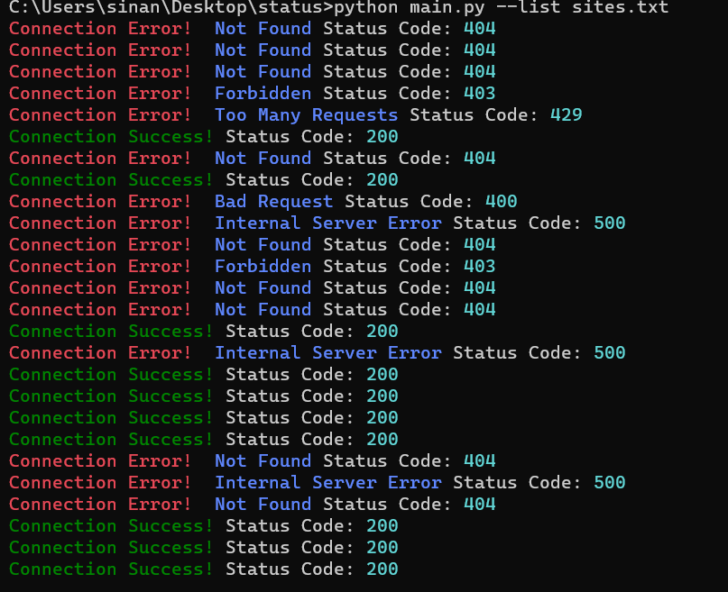 GitHub - py-pow/HTTP-Status-Checker: HTTP Status Code checking tool open to development written ...