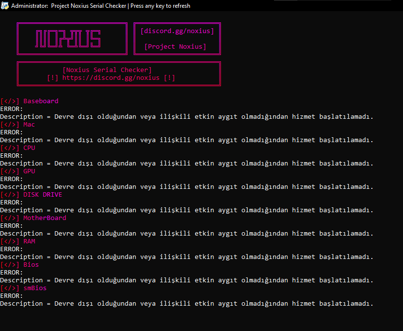 Open Source - Python Noxius Serials Checker | CheatGlobal